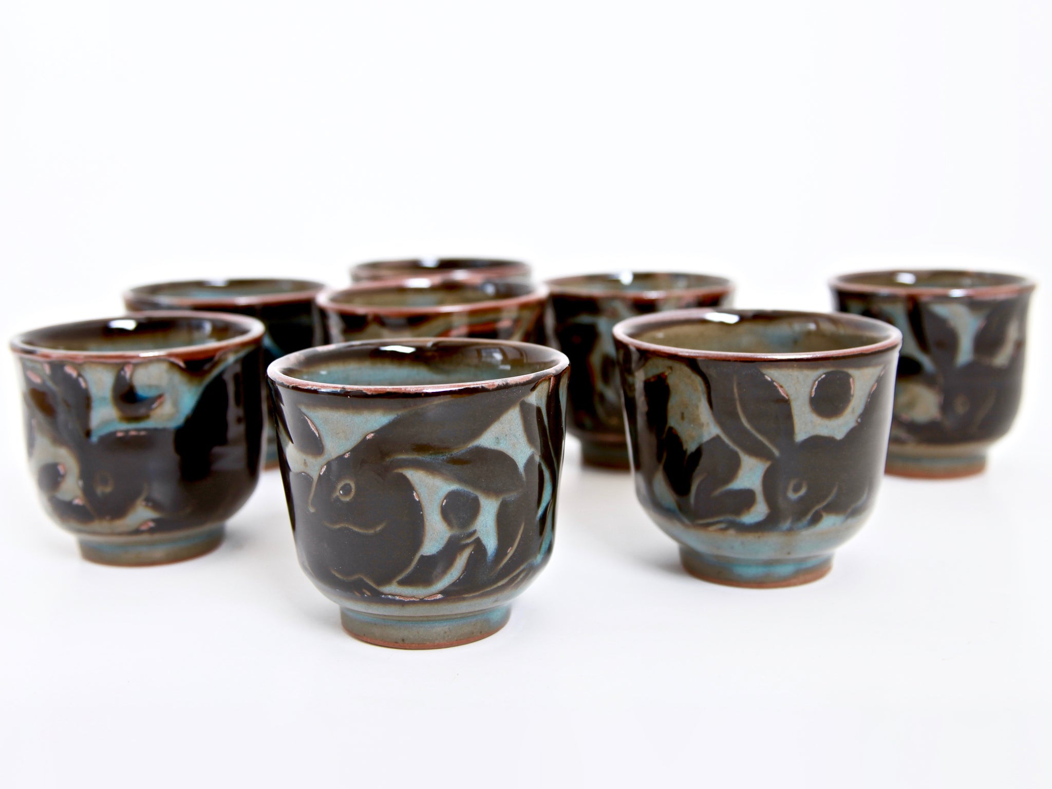 Black Carved Yunomi